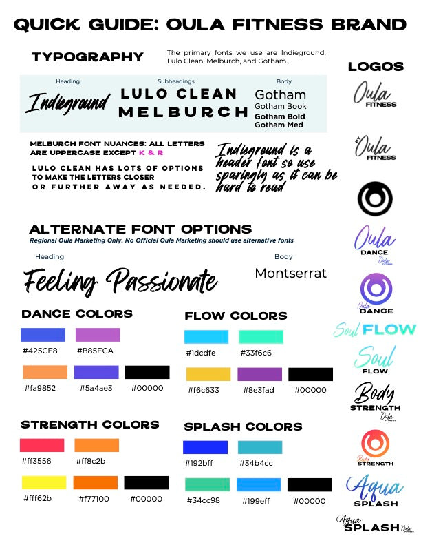 Oula Dance Account – Logos & Oula Brand Guidelines
